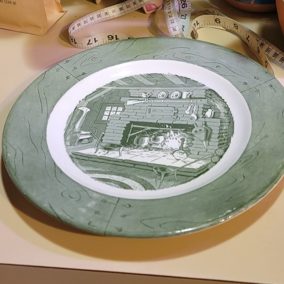 Royal | Dining | Vintage Green Colonial Homestead Plate | Poshmark